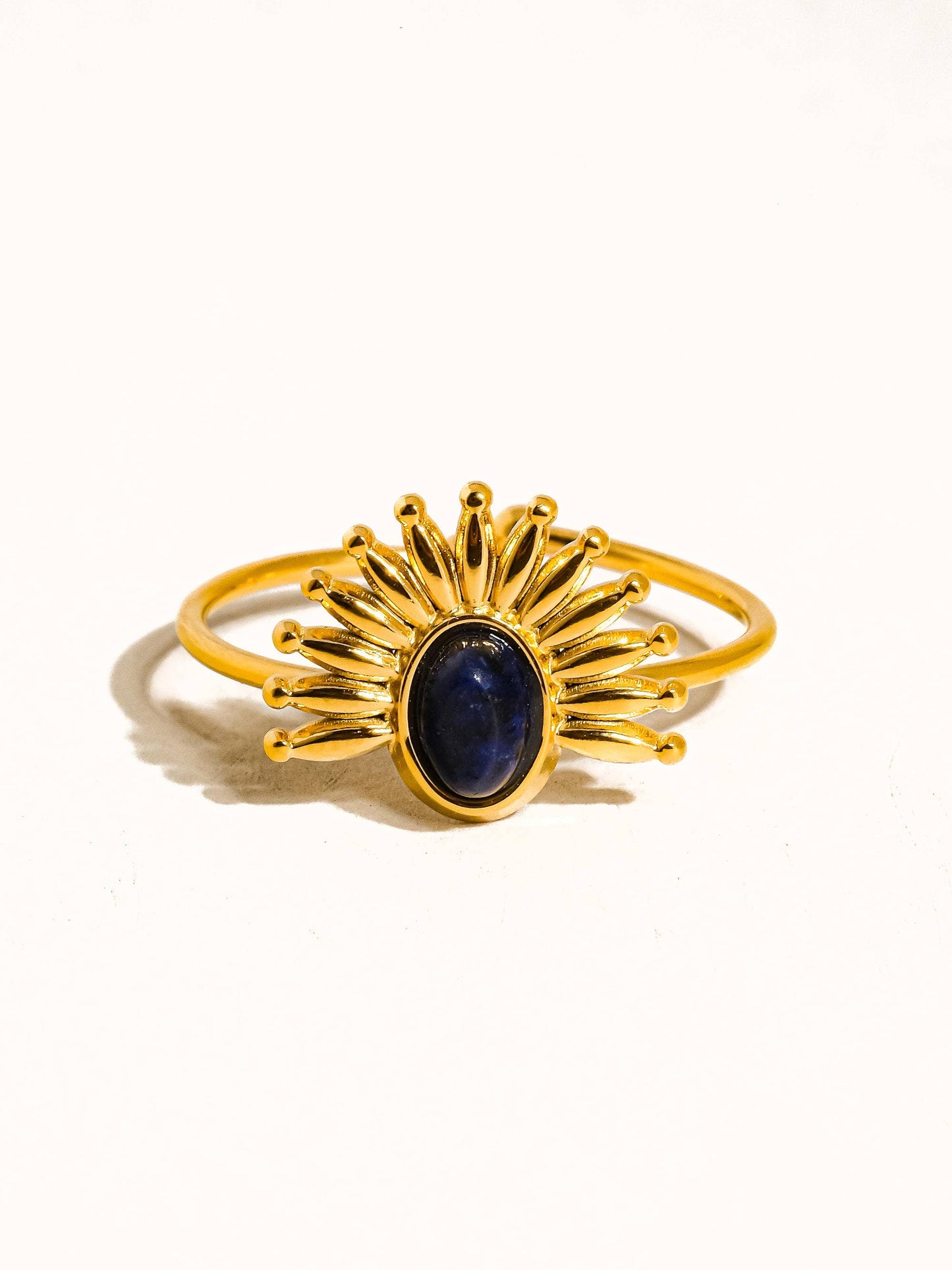 Fabienne 18K Gold Non-Tarnish Sun Stone Ring – My Tribe Boutique