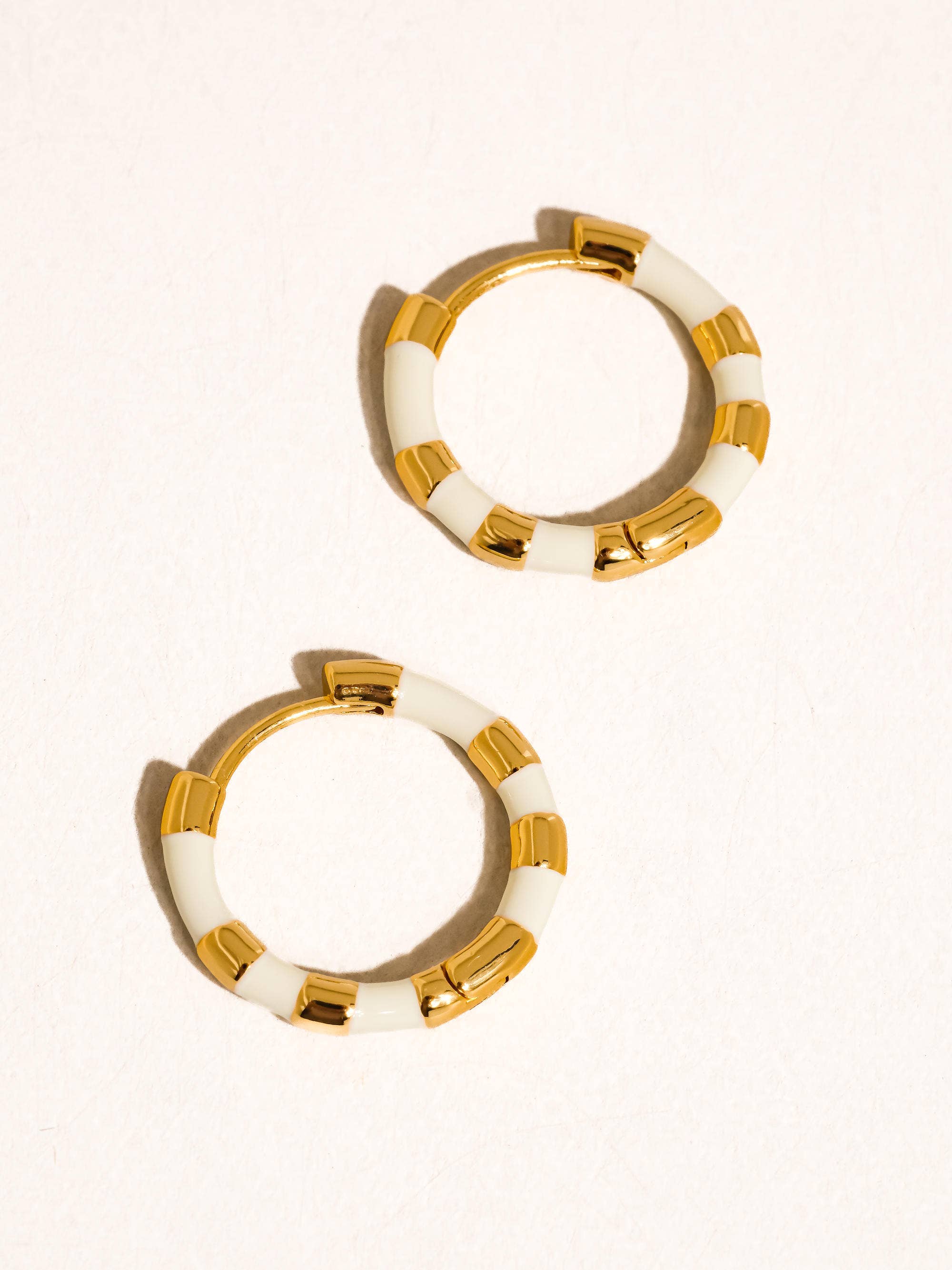 Avielle 18K Gold Vintage Enamel Hoop Earring – My Tribe Boutique