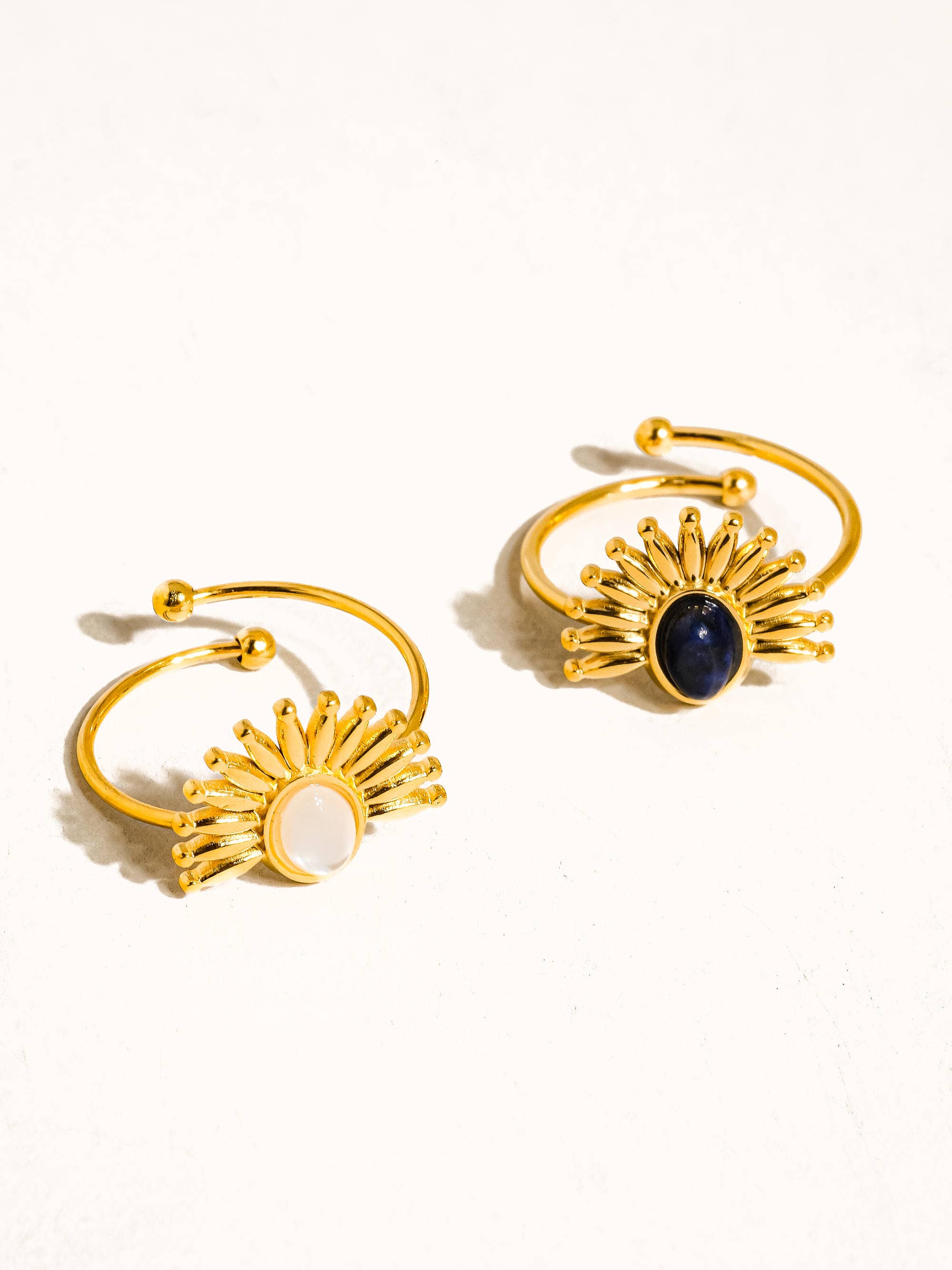 Fabienne 18K Gold Non-Tarnish Sun Stone Ring – My Tribe Boutique